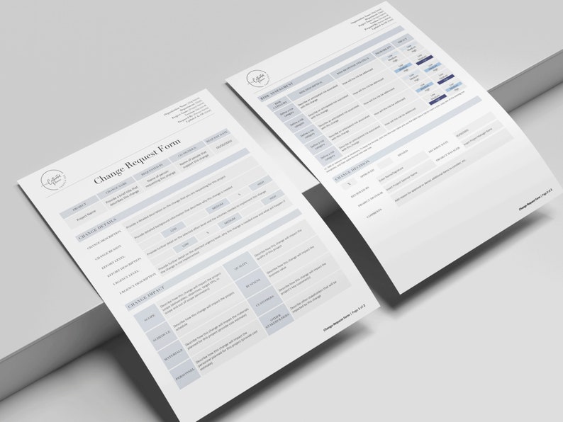 Change Request Form Template, Project Change Form, Project Management ...