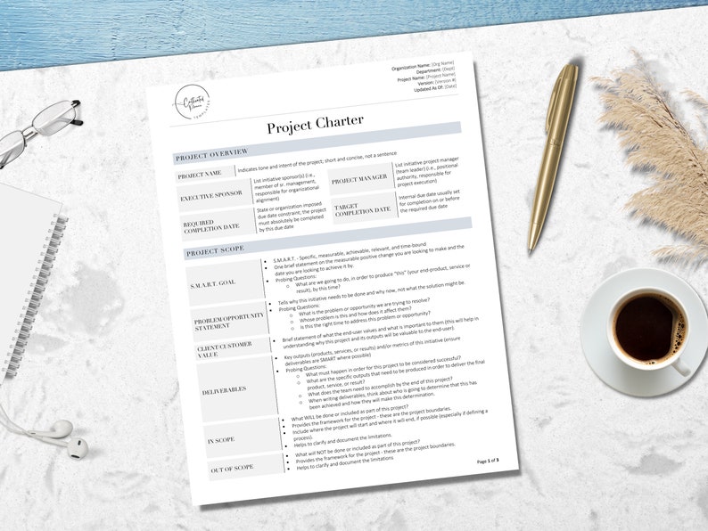 Project Charter Template | How to Write a Project Charter | Best ...