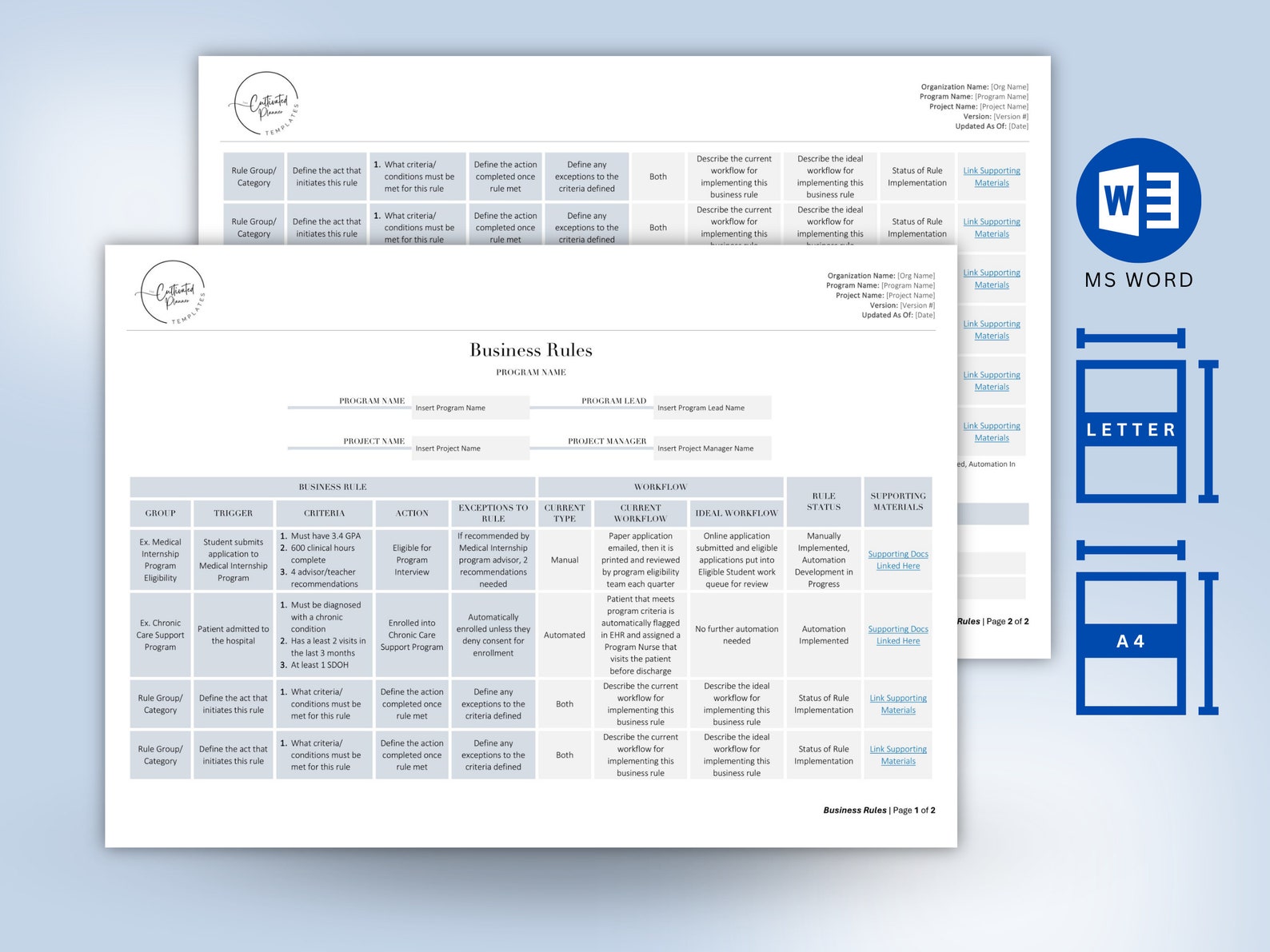 Business Rules Template | How to Write Business Rules | Business Rules ...