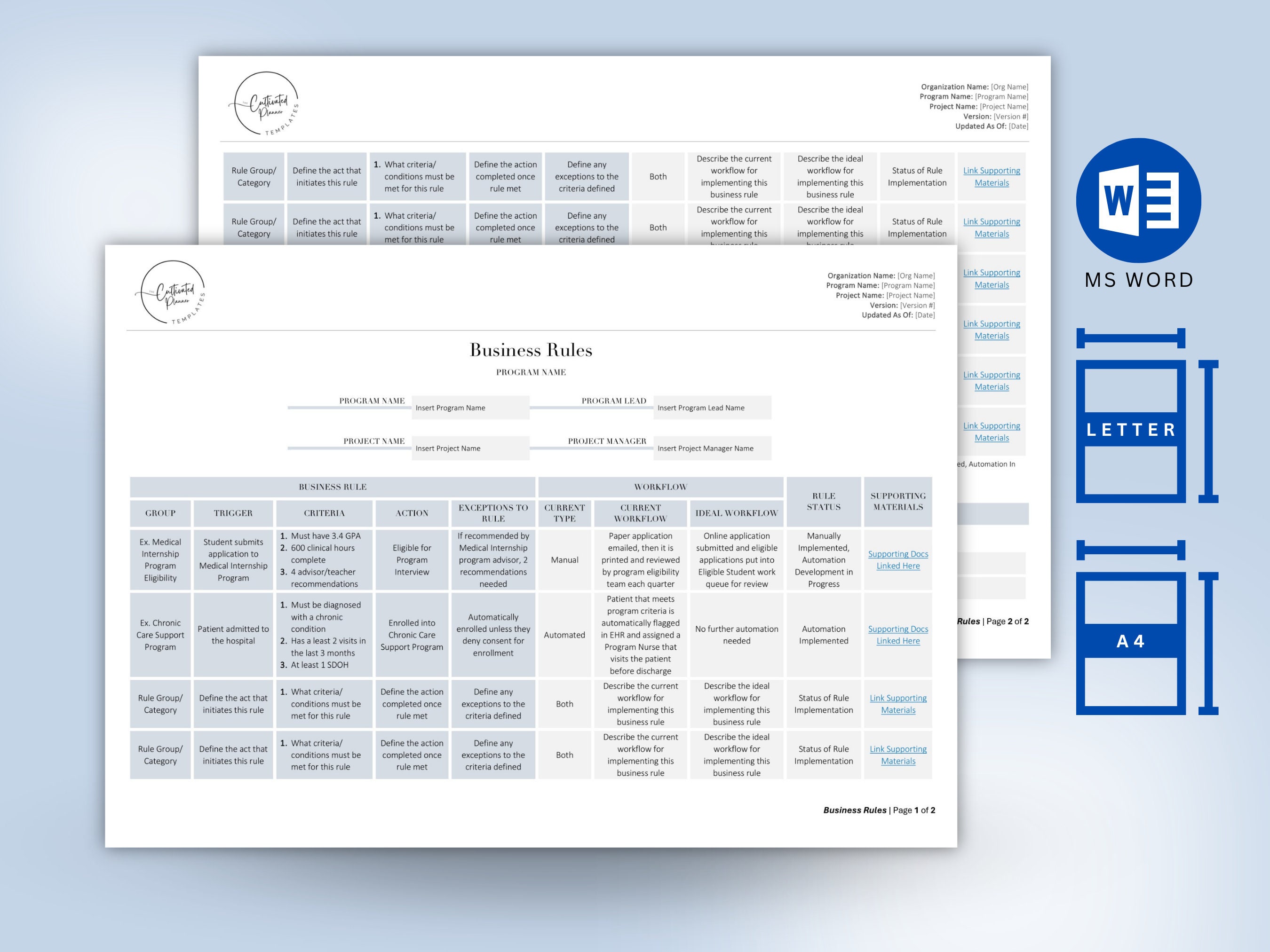Business Rules Template | How to Write Business Rules | Business Rules ...