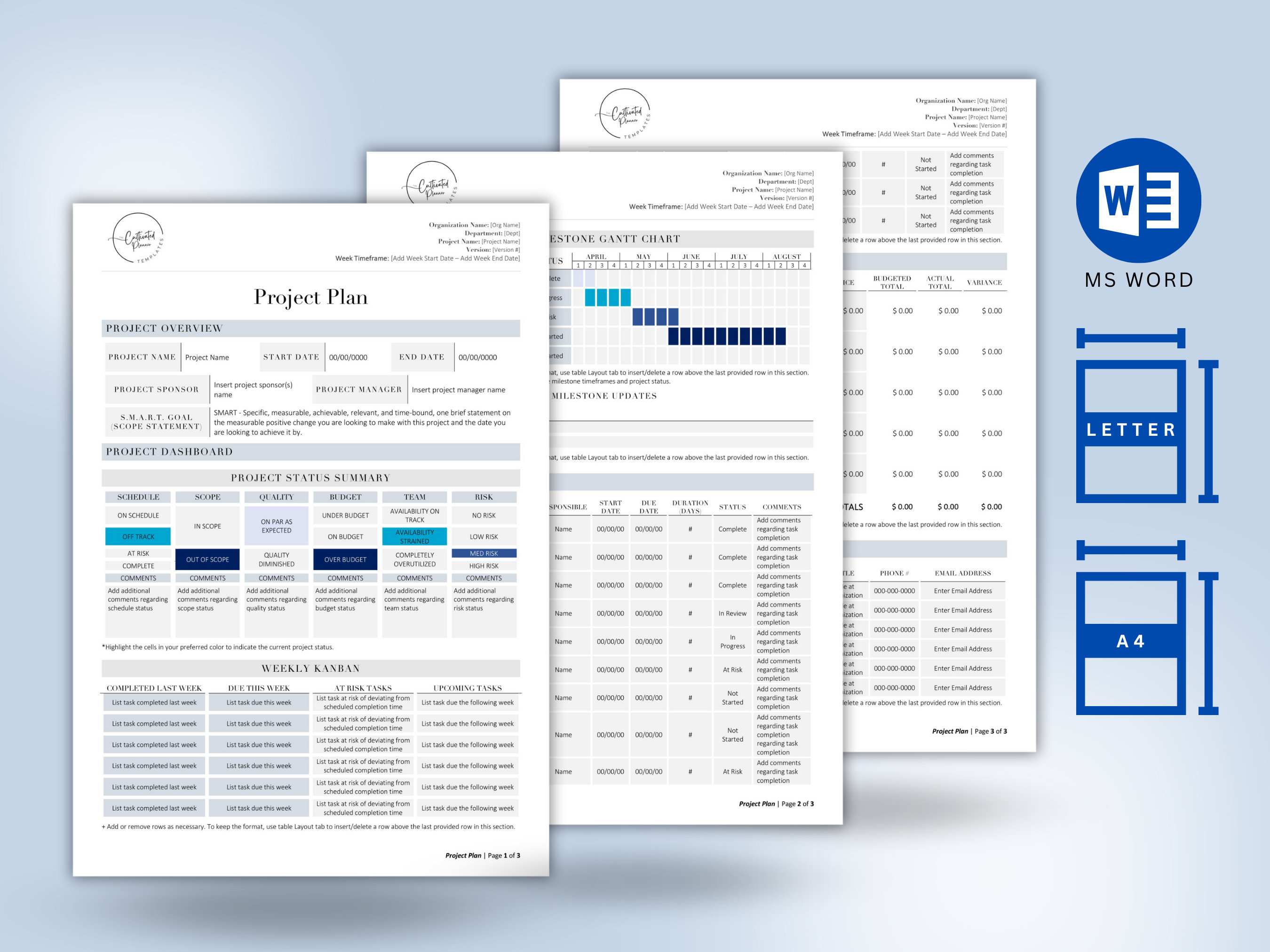 Project Plan Template, Project Schedule, Project Management, Project ...