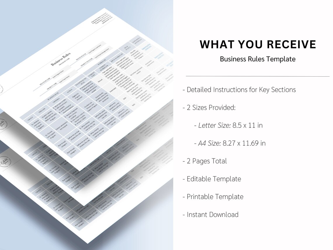 Business Rules Template | How to Write Business Rules | Business Rules ...
