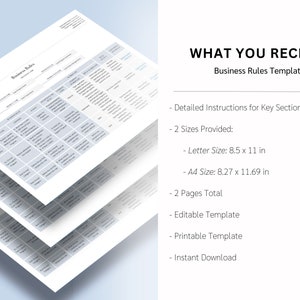 Business Rules Template | How to Write Business Rules | Business Rules Document | Project ...
