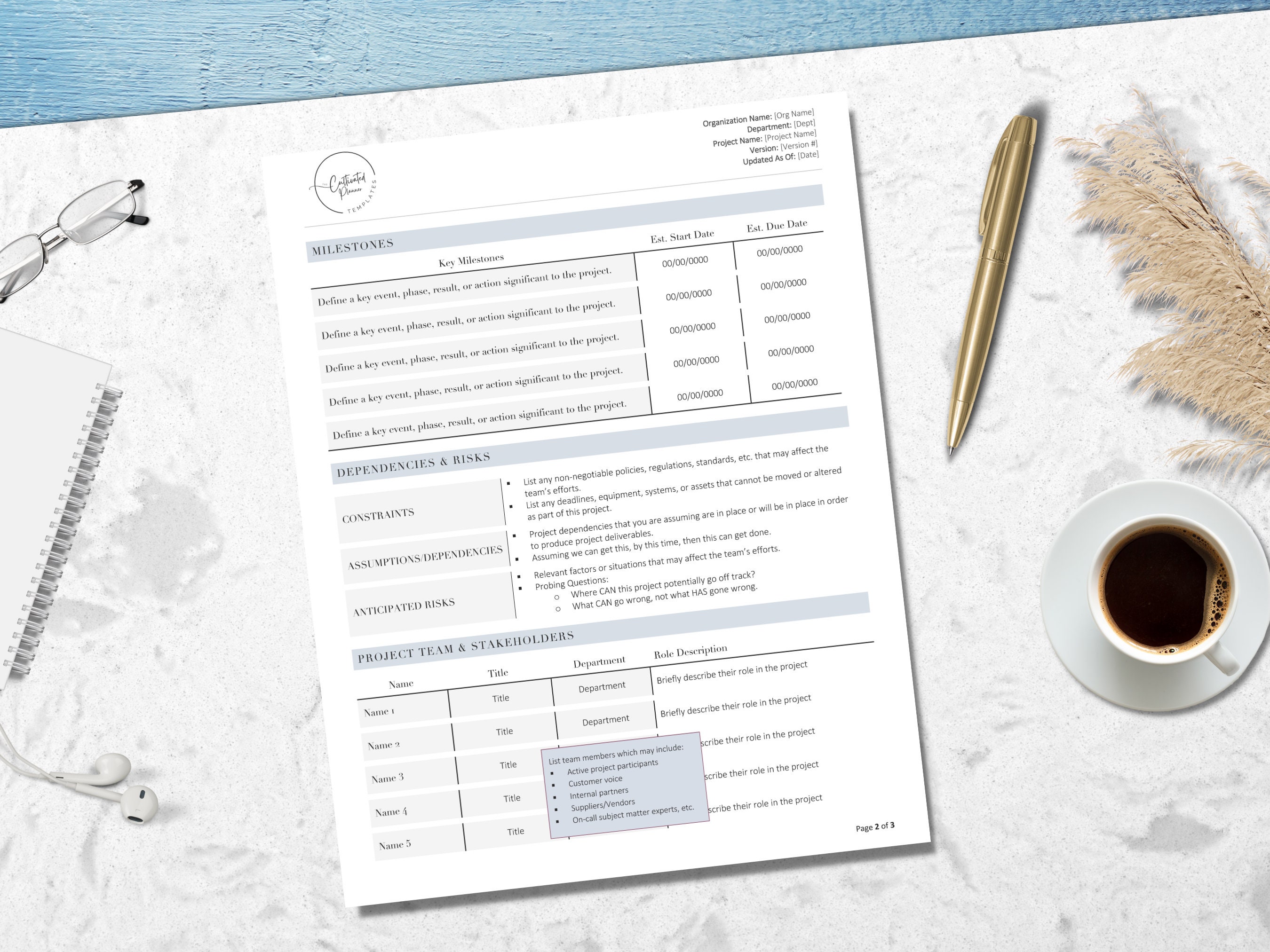 Project Charter Template | How to Write a Project Charter | Best Project Charter | Includes All ...