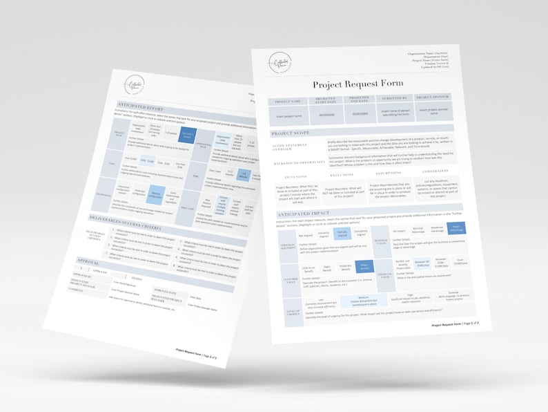 Project Request Form Template | Project Management | Simple Proposal ...