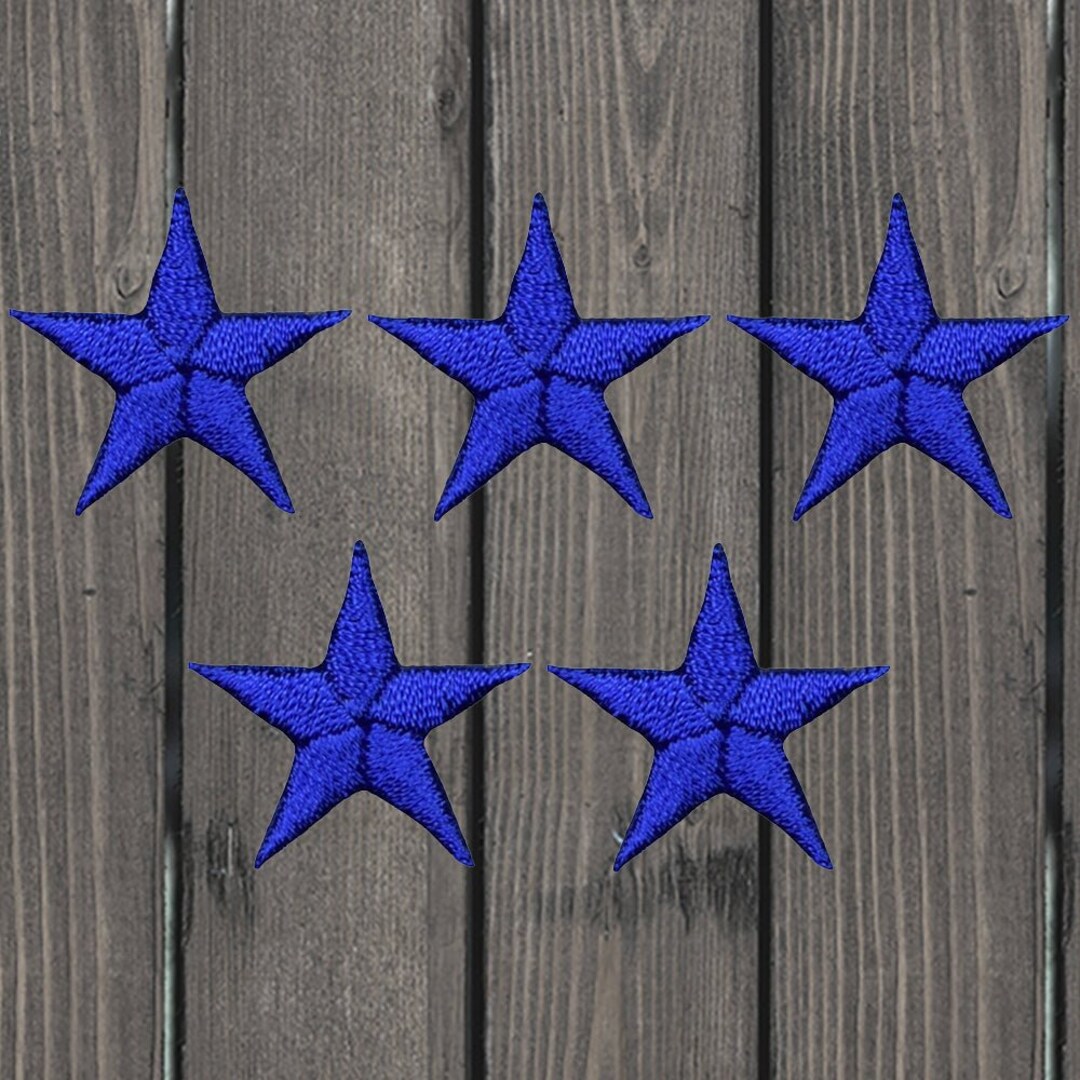 Royal Blue Star Embroidered Patch, 7/8" — 5-pack (small) - Etsy