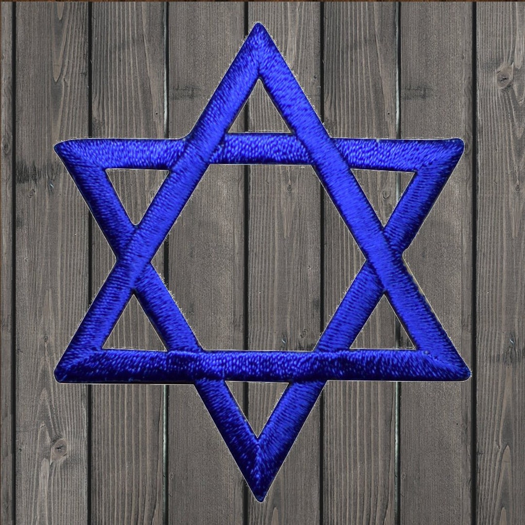 Blue Star of David Embroidered Patch Iron On - Etsy
