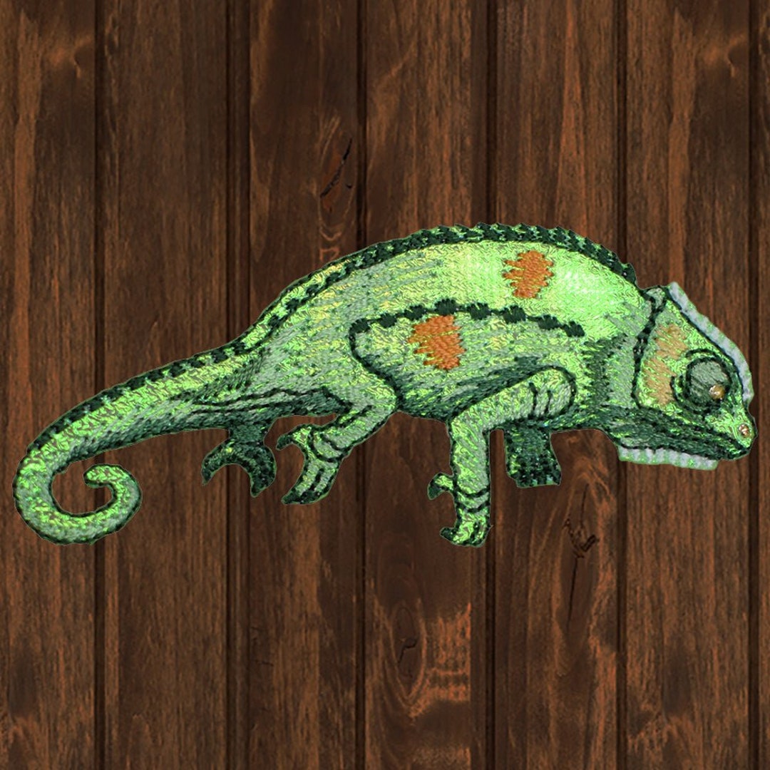 Shiny Iguana Embroidered Patch — Iron On - Etsy