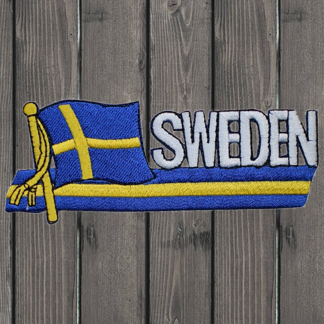 Sweden Embroidered Flag Patch — Iron On - Etsy