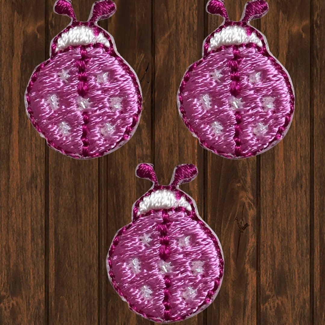 Mini Red Ladybug Patch 3-pack, 3/4" Embroidered Iron on Applique, Small ...