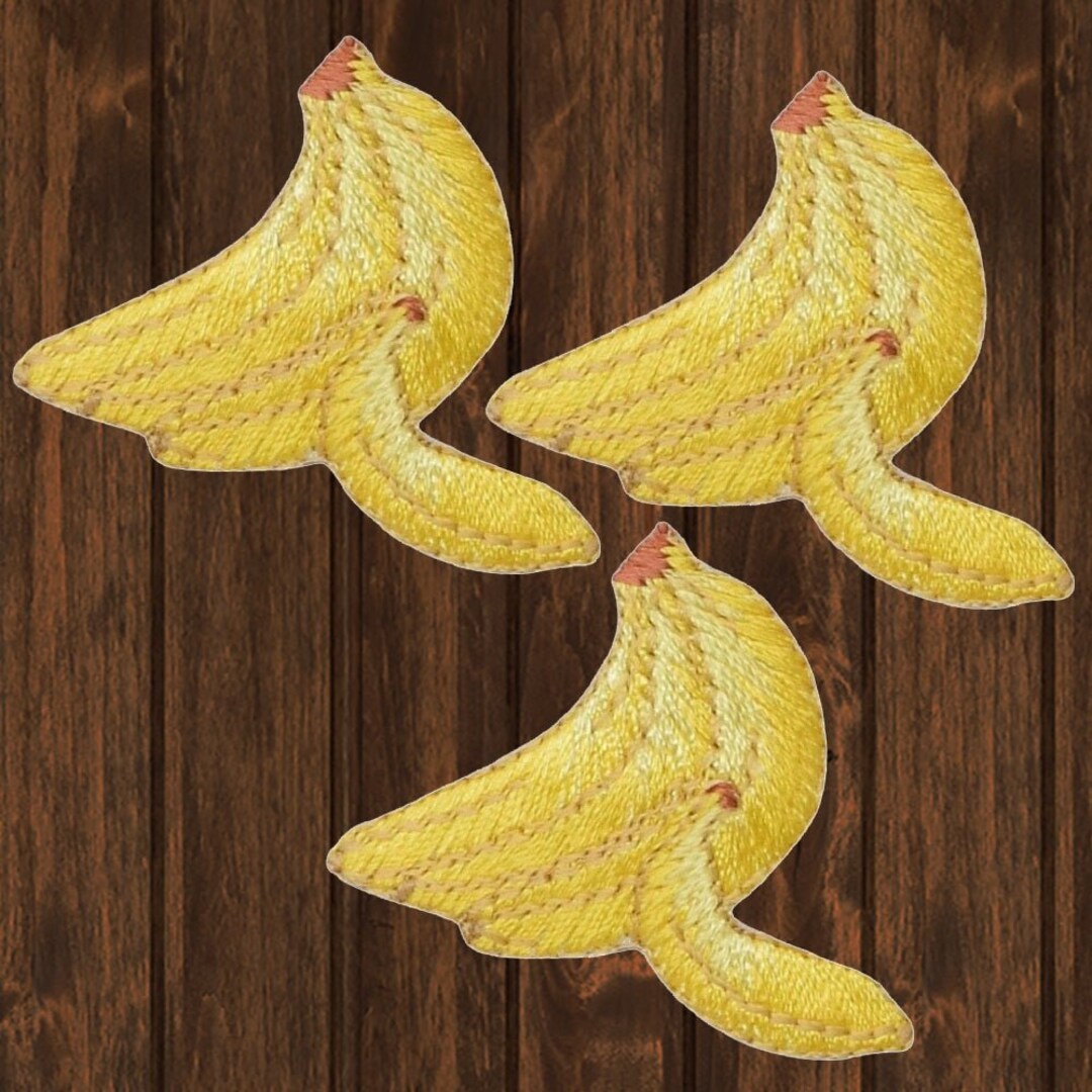 Banana Embroidered Patch — 3-pack — Iron On - Etsy