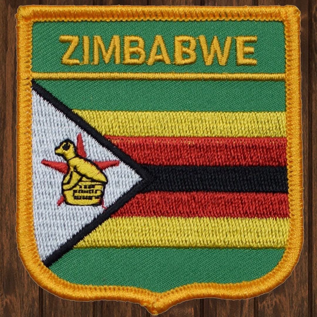 Zimbabwe Embroidered Patch 2.75" Iron On, Zambezi Limpopo Harare Bulawayo Badge, African Travel ...