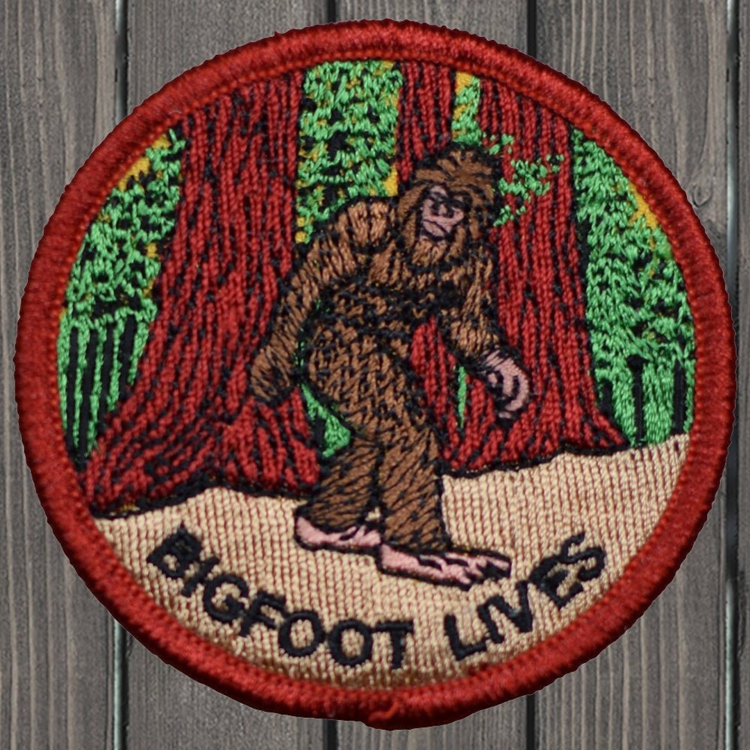 Bigfoot Embroidered Patch, 2.5", Iron On, Sasquatch Forest Badge ...