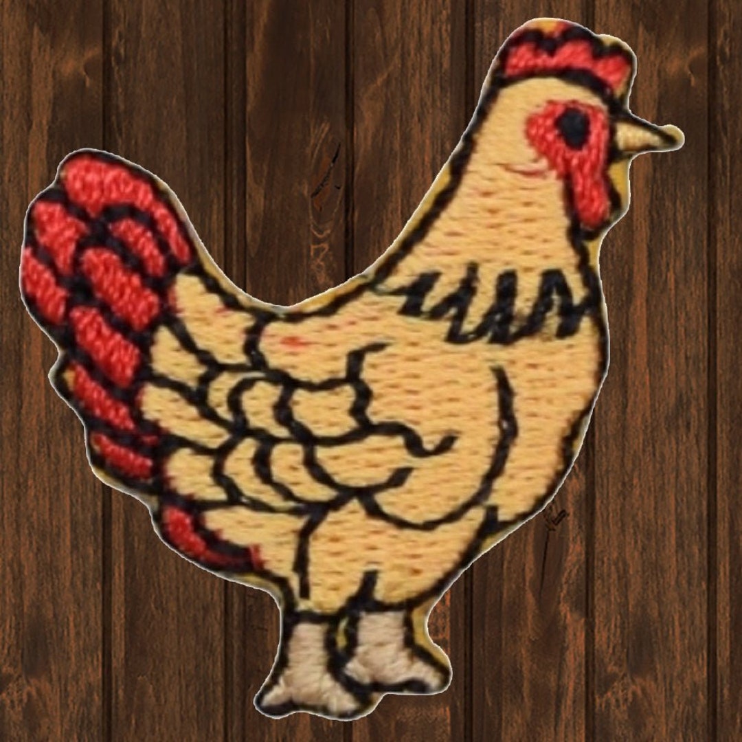Chicken Embroidered Patch — Iron On - Etsy