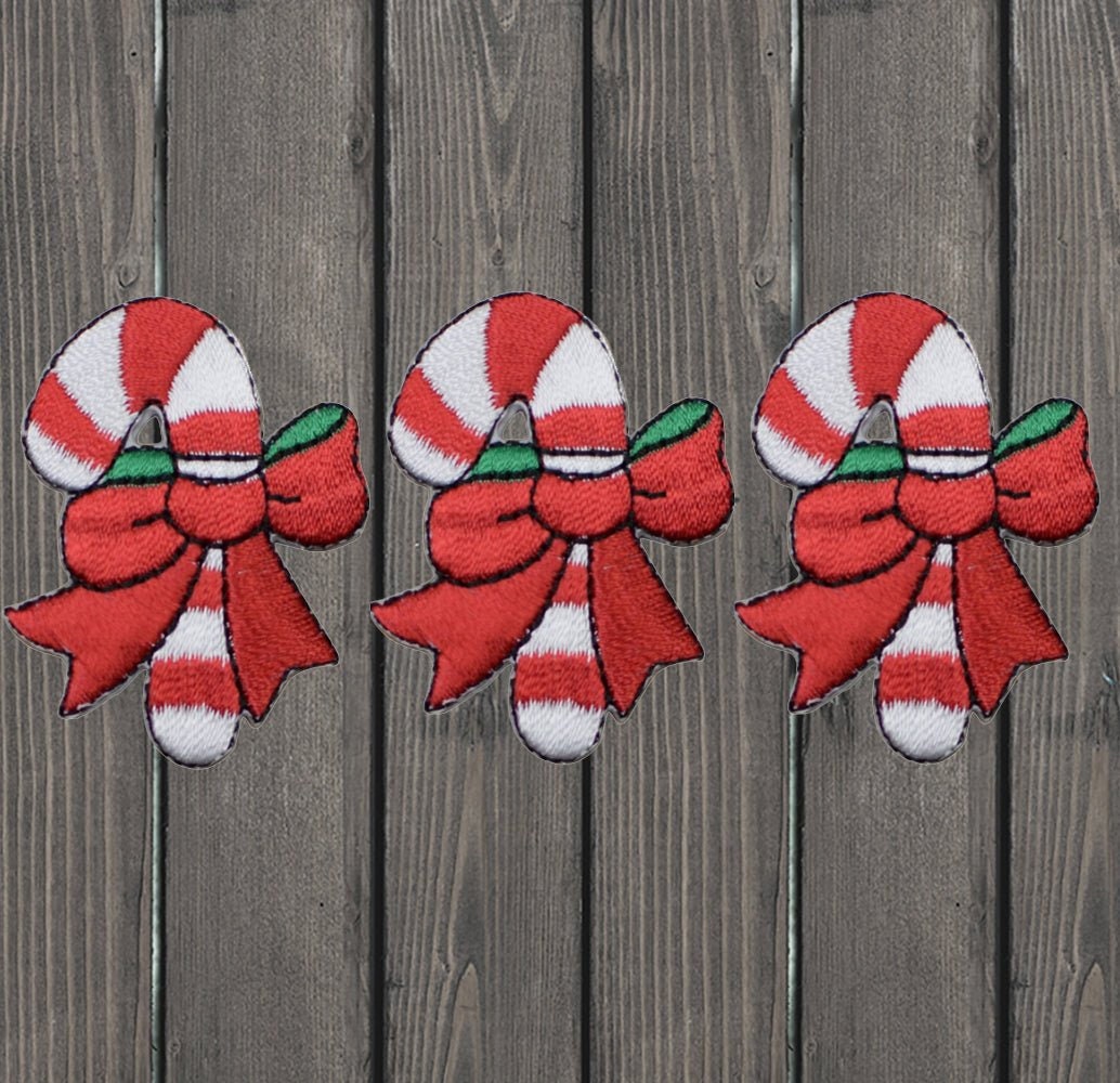 Christmas Badge Gingerbread Christmas Applique Patch - Candy Cane ...
