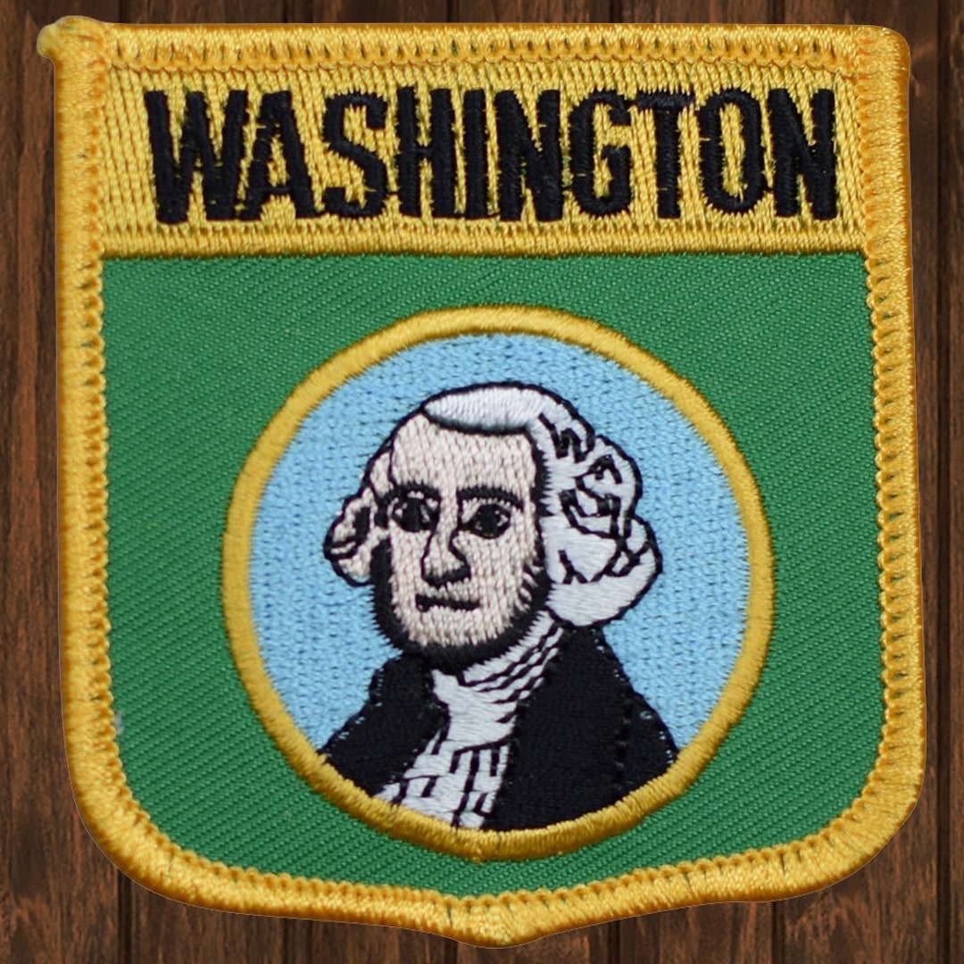 George Washington State Embroidered Patch — Iron On - Etsy