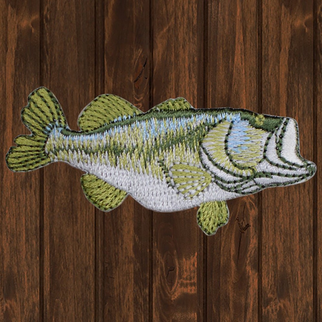 Largemouth Bass Embroidered Patch — Iron On - Etsy