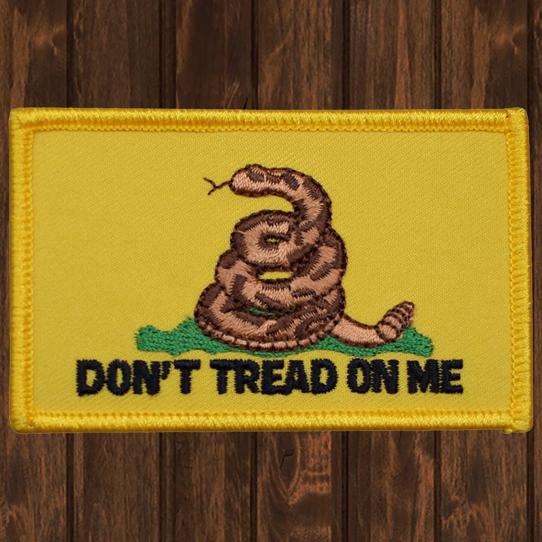 Gadsden Flag Iron on Patch, Don't Tread on Me Embroidered Badge, 3.25 ...