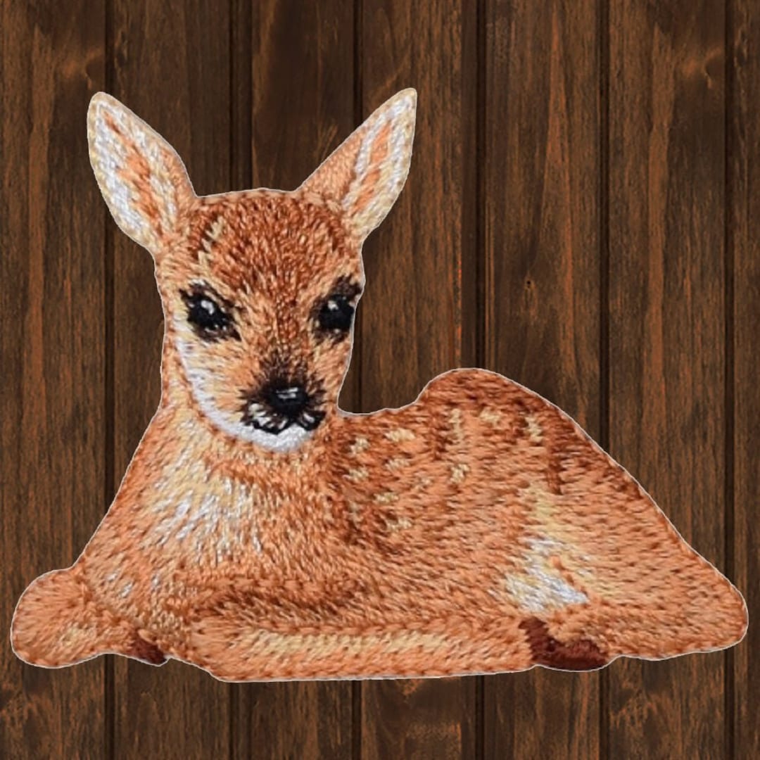 Deer Fawn Embroidered Patch 2.1” Iron On, Baby Deer Applique, Woodland ...