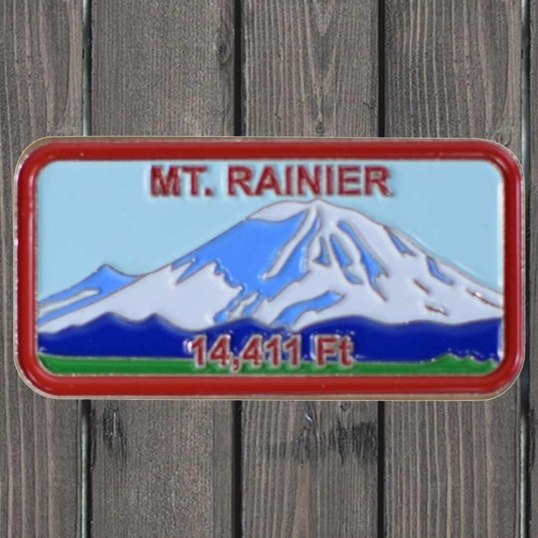 Mount Rainier Enamel Pin, Washington Souvenir, Cast Iron National Park ...