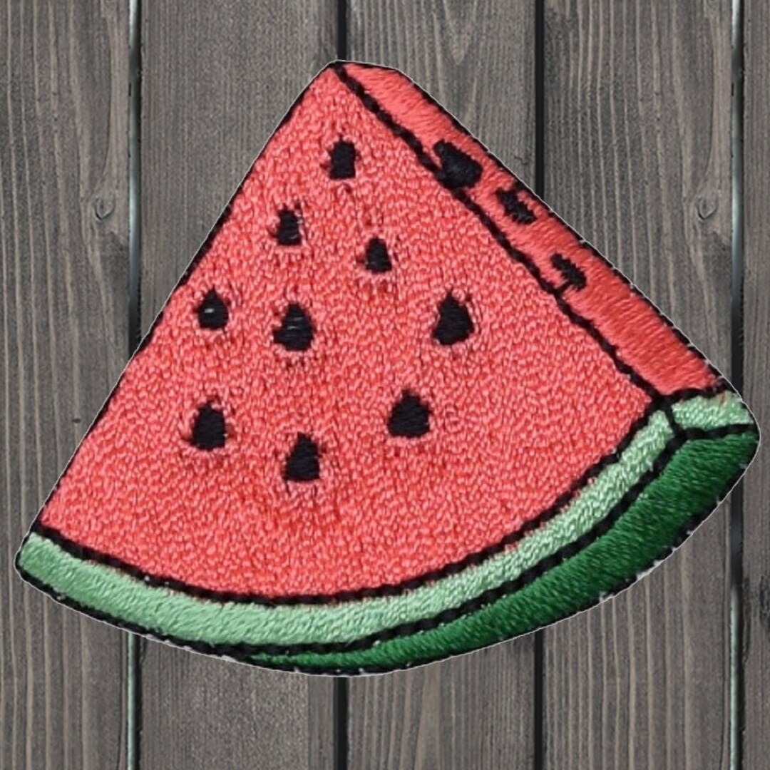 Watermelon Fruit Embroidered Patch — Iron On - Etsy