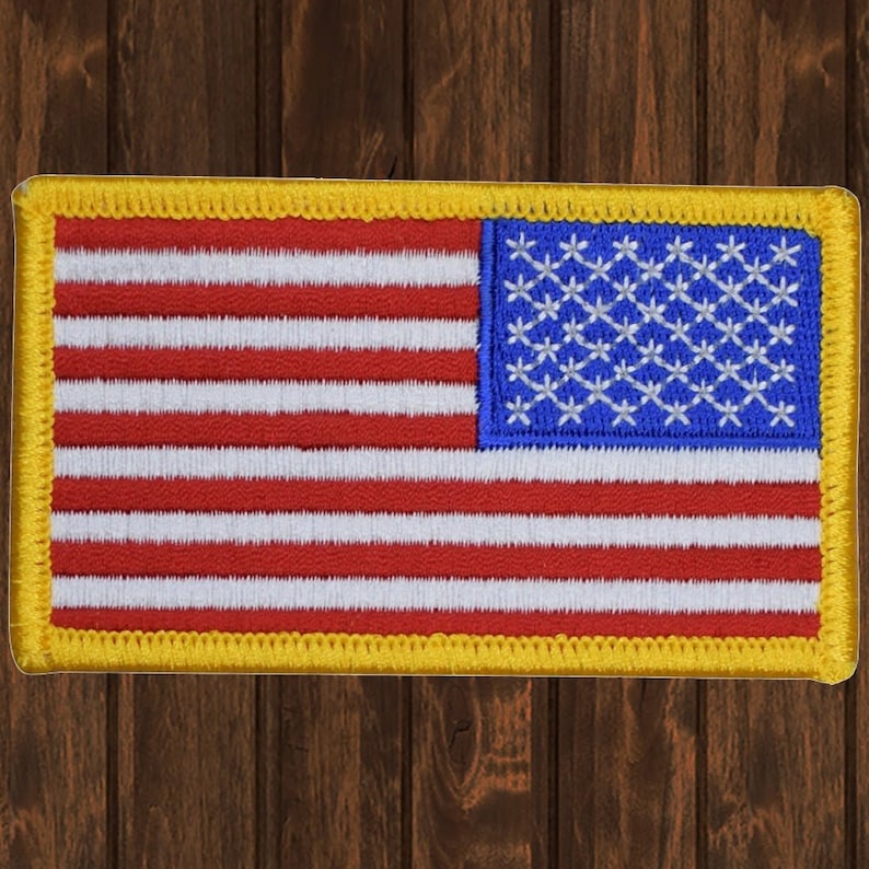 Reverse American Flag Embroidered Patch Iron On - Etsy