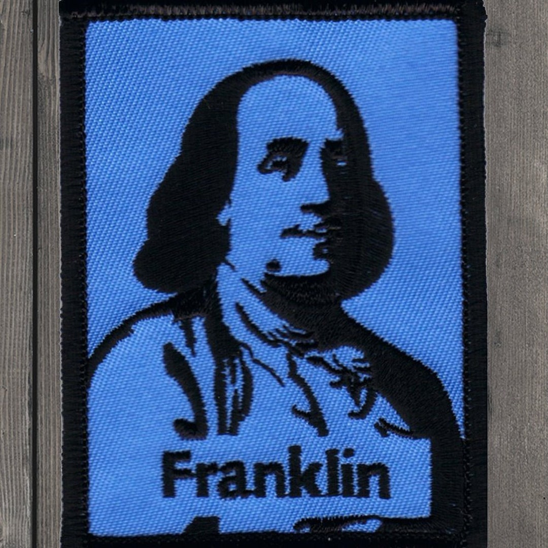 Benjamin Franklin Iron on Patch 3", Embroidered Founding Father ...