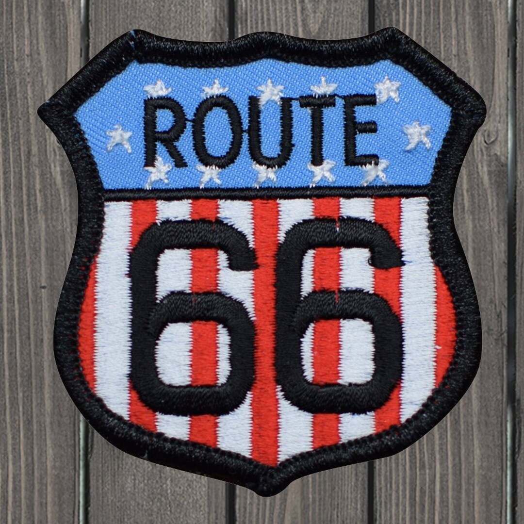 U.S.A. Route 66 Embroidered Patch — Iron On - Etsy