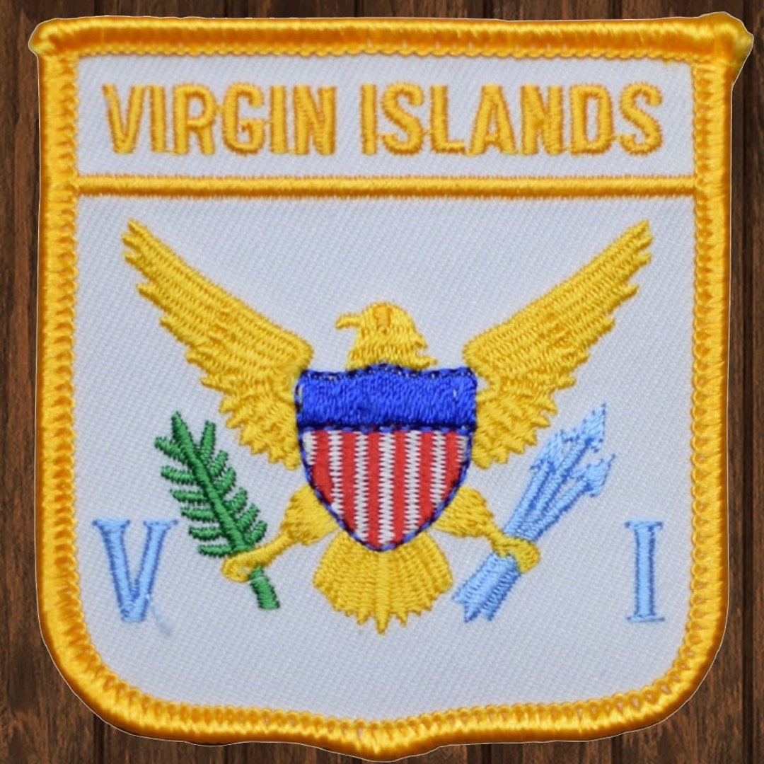 United States Virgin Islands Embroidered Patch, Caribbean Archipelago ...