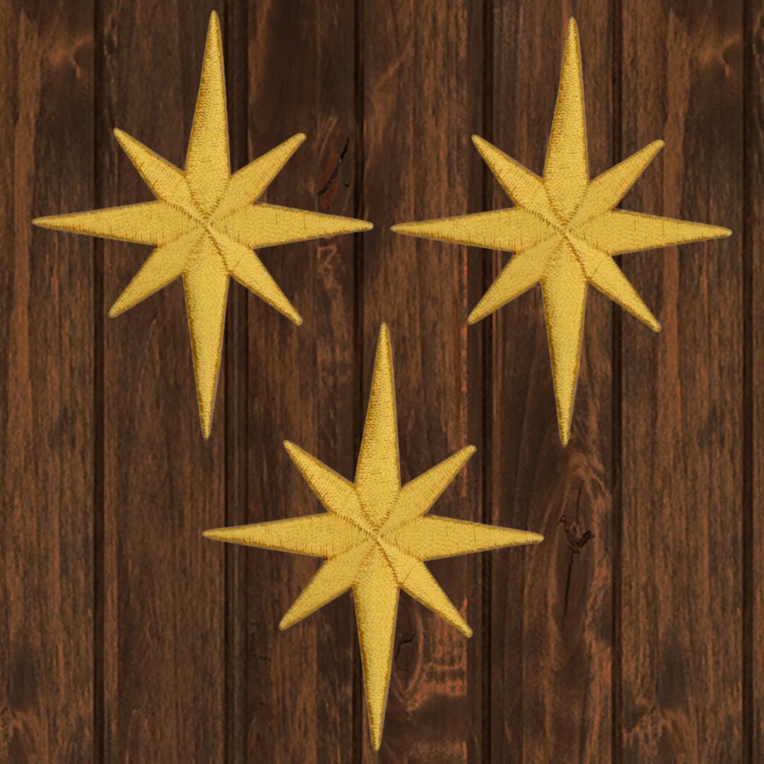Nativity Star Embroidered Patch 3-pack Iron On - Etsy