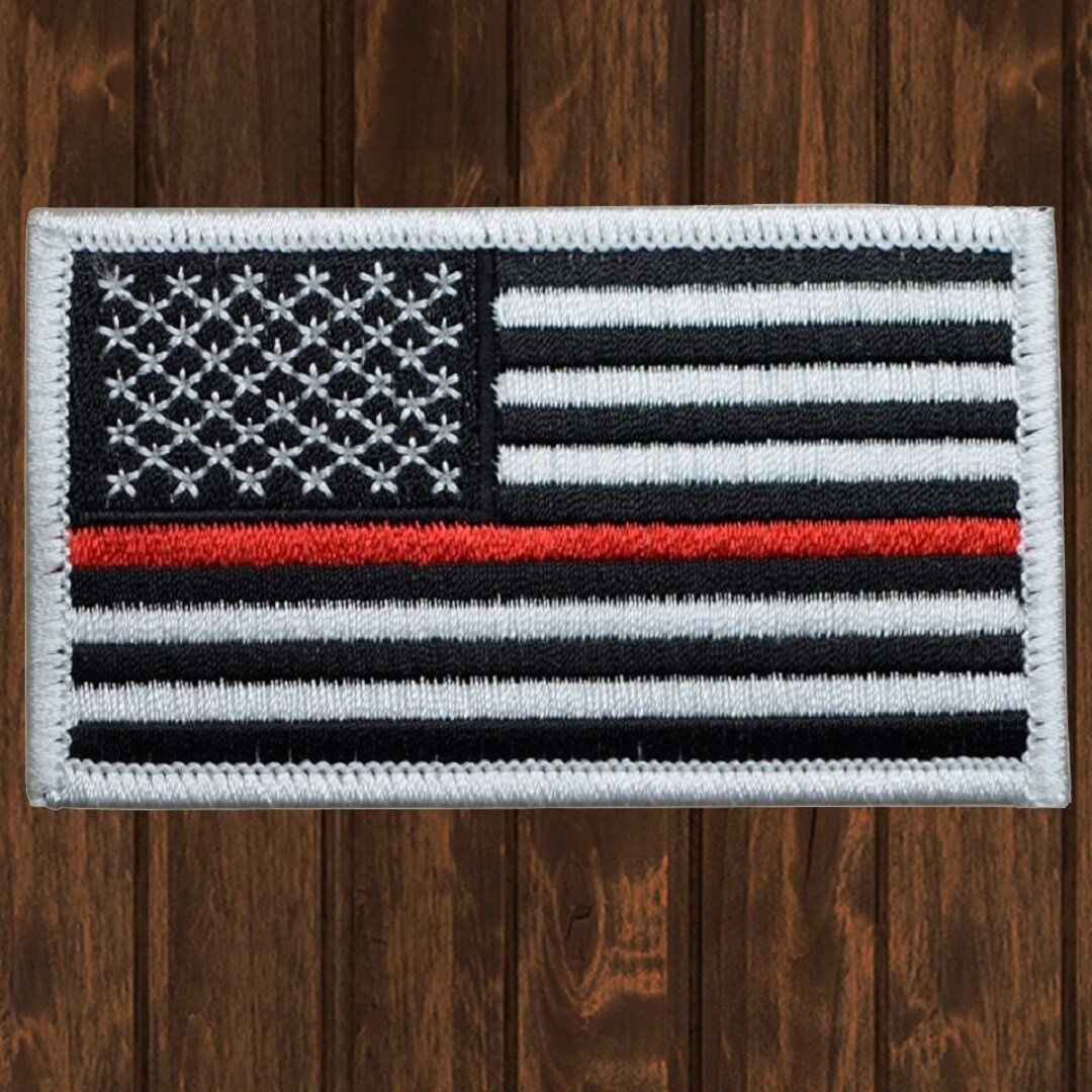Thin Red Line Embroidered Patch Iron On - Etsy