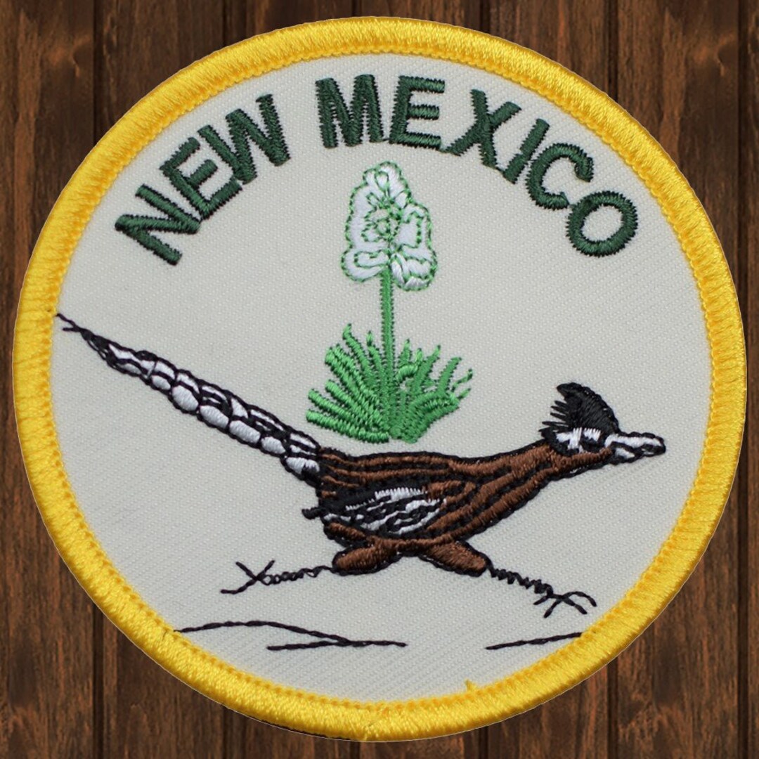 New Mexico Roadrunner Embroidered Patch — Iron On - Etsy