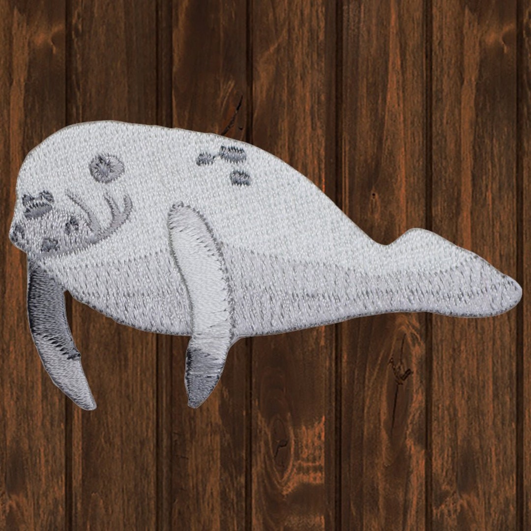 Manatee Embroidered Patch Iron On - Etsy