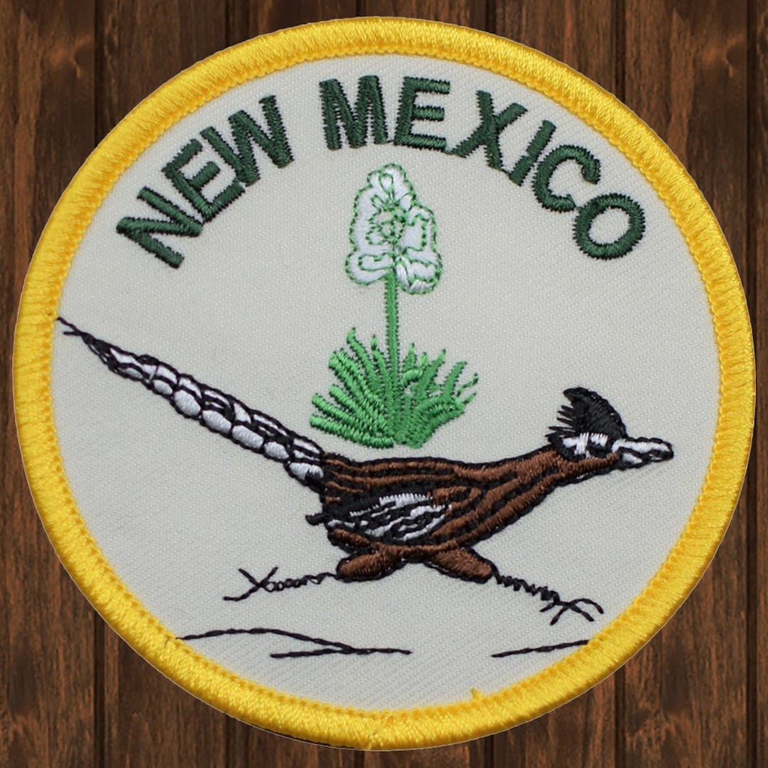 New Mexico Roadrunner Embroidered Patch Iron On - Etsy