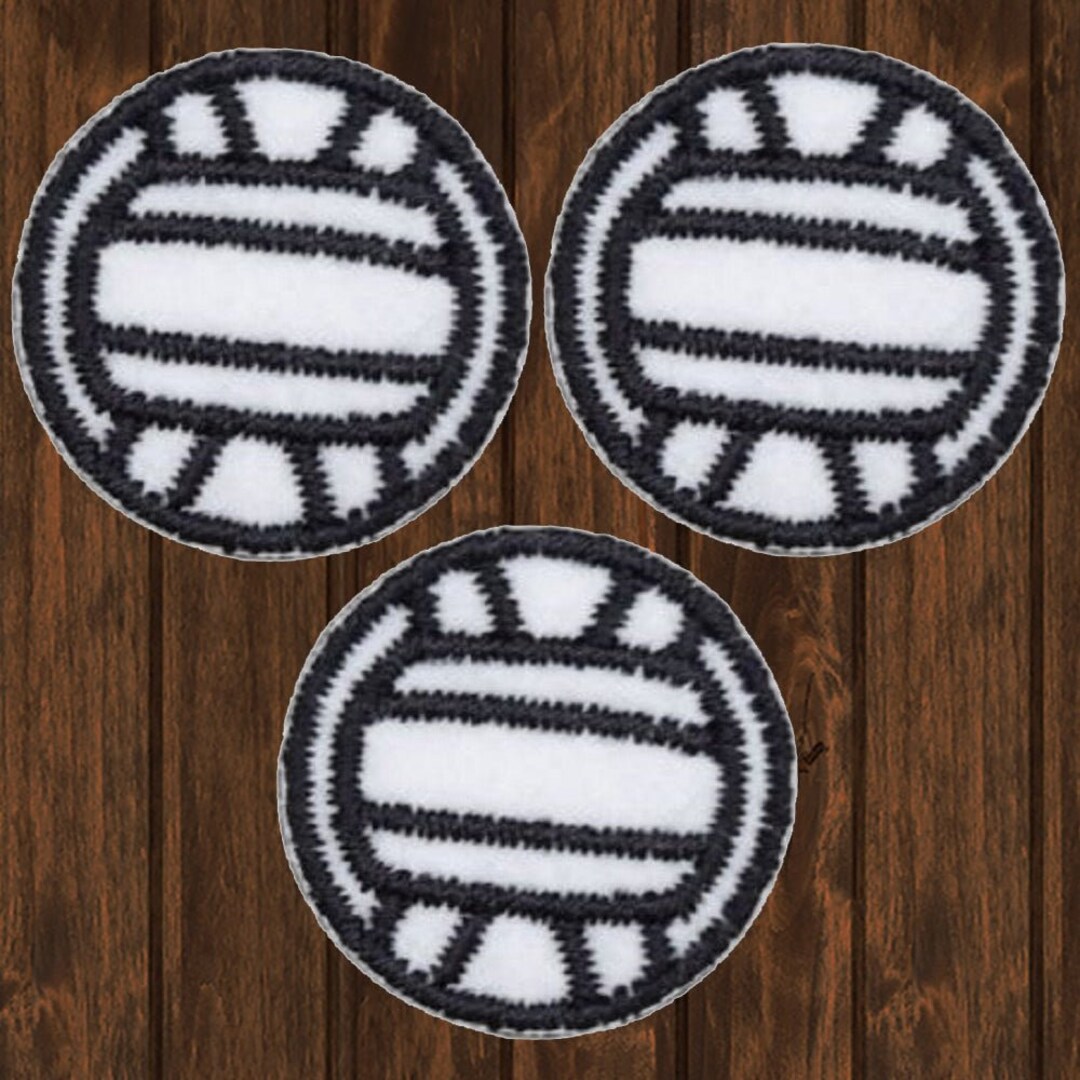 Mini Volleyball Embroidered Patch Set, 3-pack 1" Iron on Athletic ...