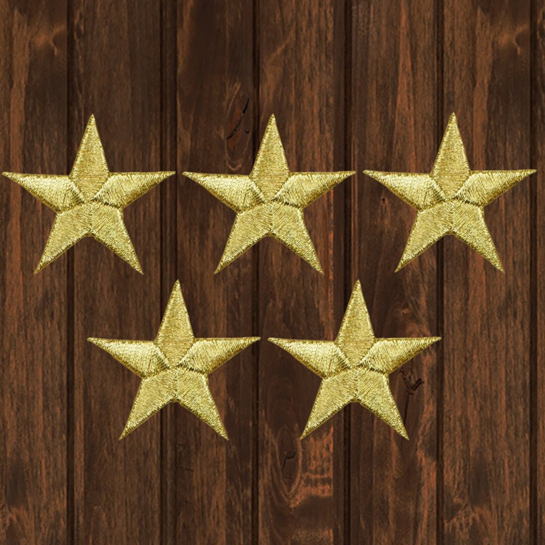 Gold Star Embroidered Patch, 1.5" — 5-pack — Iron On - Etsy