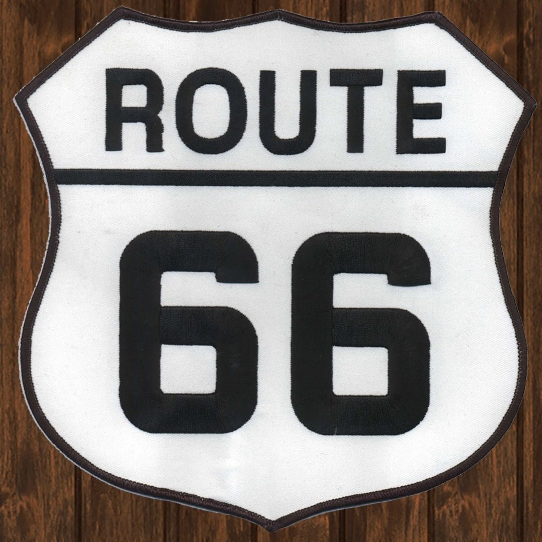 Extra Large Route 66 Embroidered Patch for Jacket 8" — Iron on or Sew ...