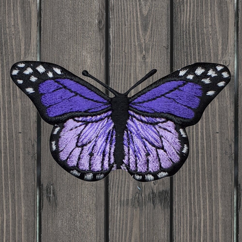 Purple and Lavender Butterfly Embroidered Patch Iron On - Etsy