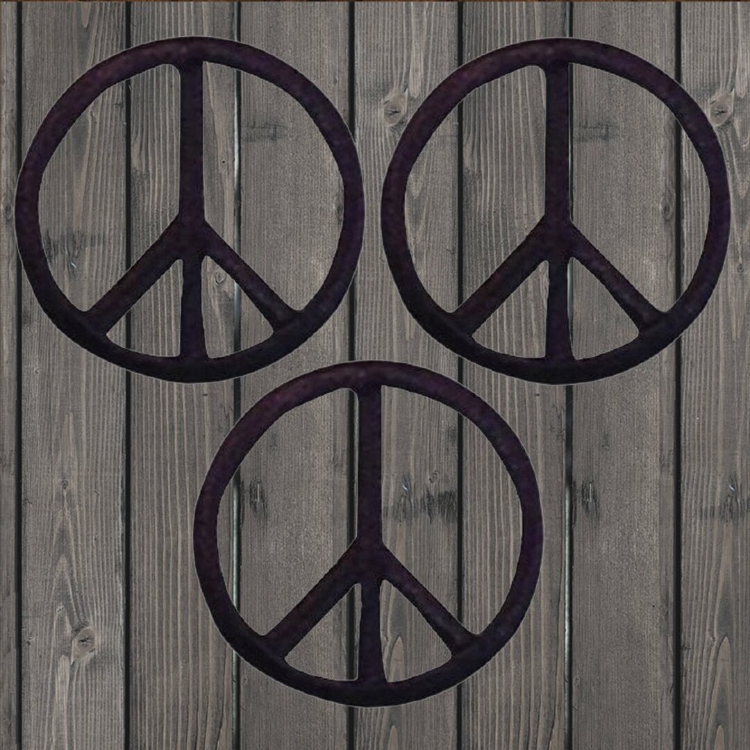 Mini Peace Sign Embroidered Patch 1” Iron On, Black Applique Patch 3 ...
