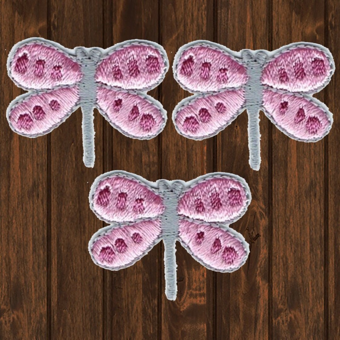 Dragonfly Embroidered Patch — 3-pack — Iron On - Etsy