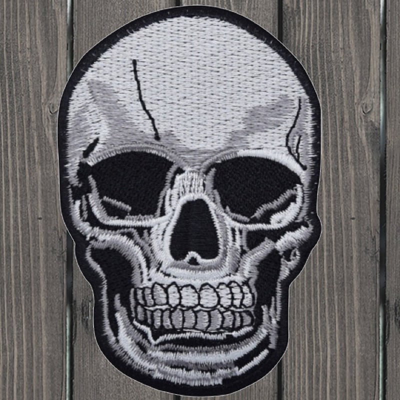 Embroidered Skull Patch - Etsy