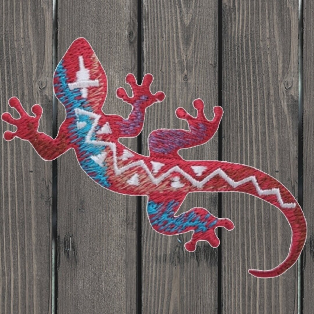 Lizard Embroidered Patch — Iron On - Etsy