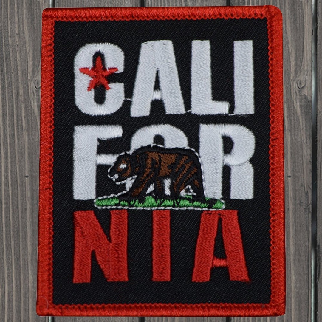 California Patch, 2-15/16" Iron On, Grizzly Bear CA Badge, California ...