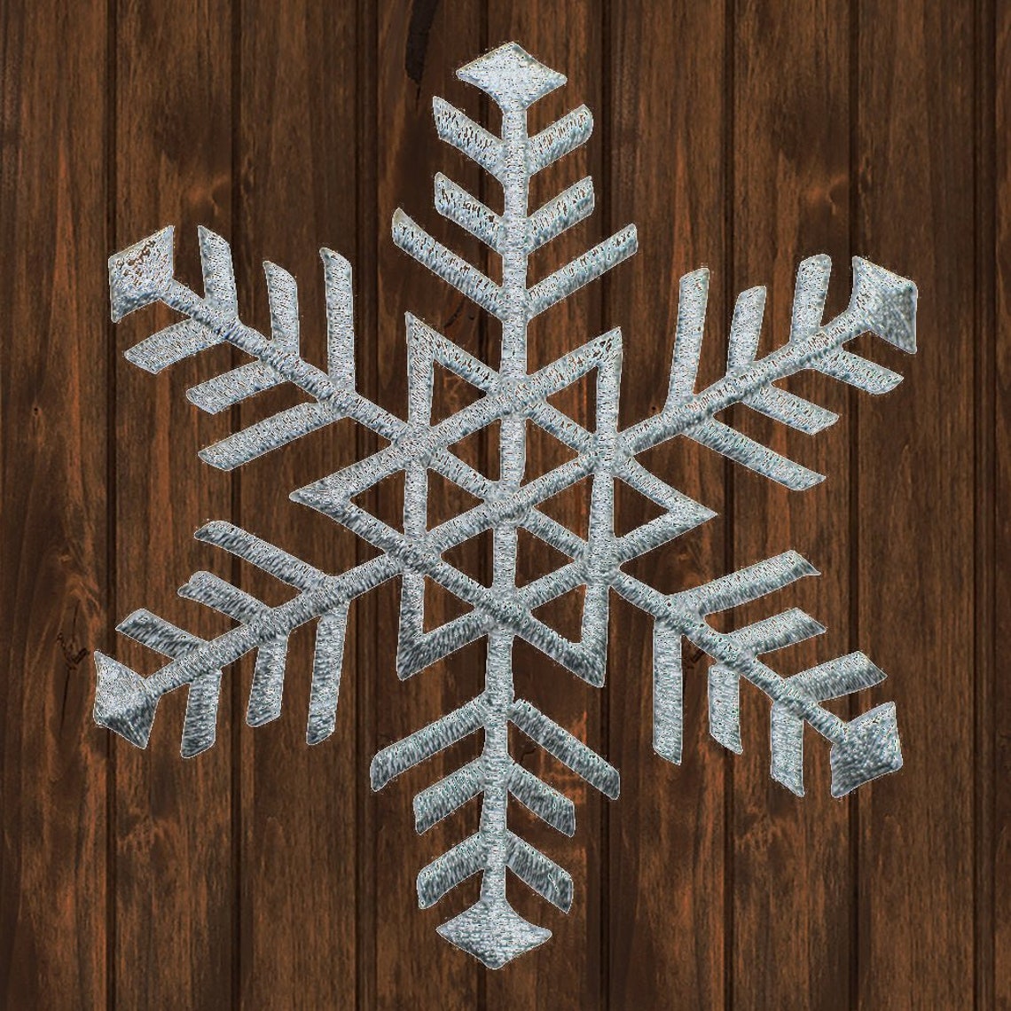 Silver Snowflake Embroidered Patch Iron On - Etsy
