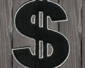 Dollar Sign 4 Inch Sparkle Glitter Patch Iron or Sew on Vinyl NO ...