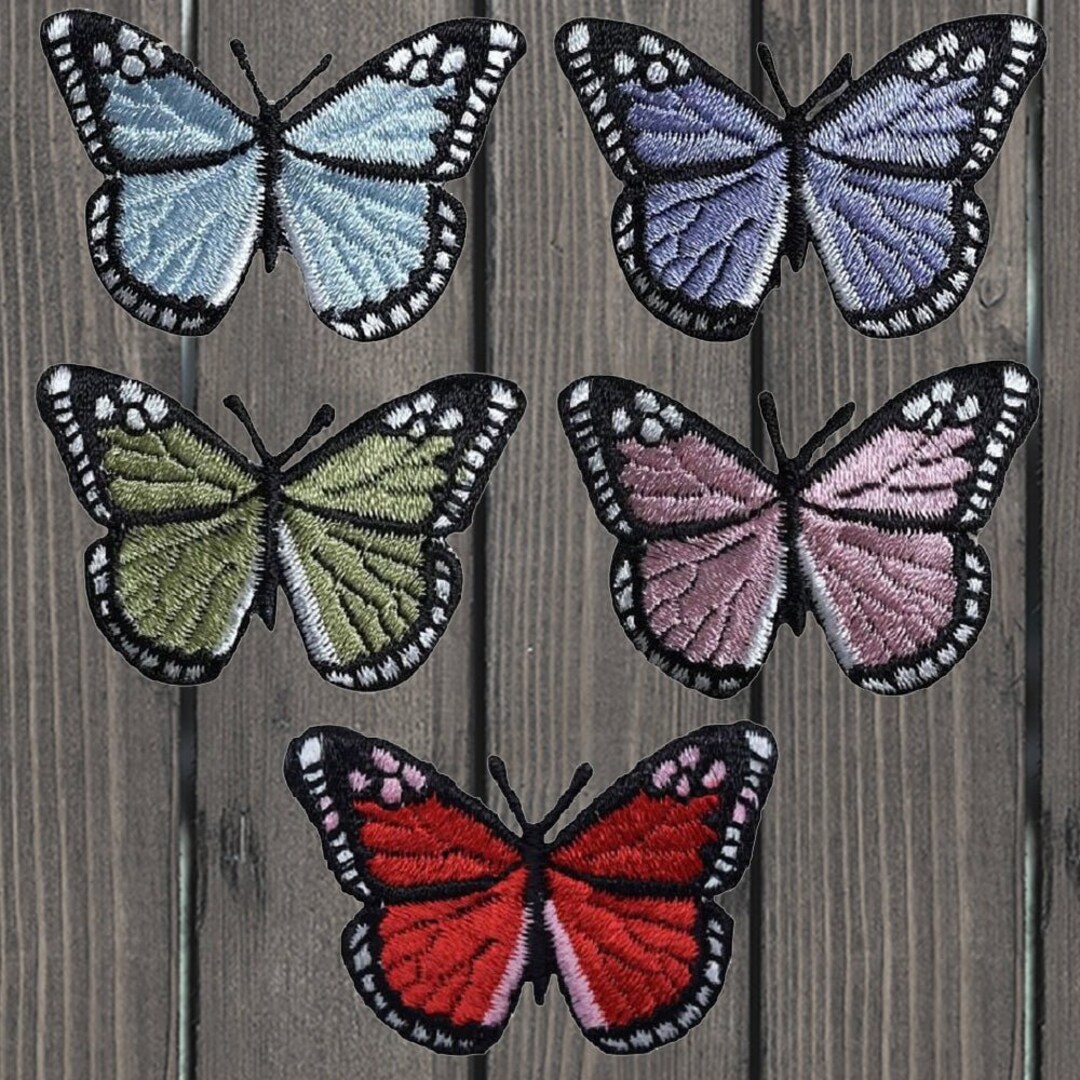 Butterfly Embroidered Patch — 5-pack — Iron on or Sew On - Etsy