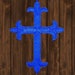 Cross Embroidered Patch, Royal Blue — Iron On - Etsy