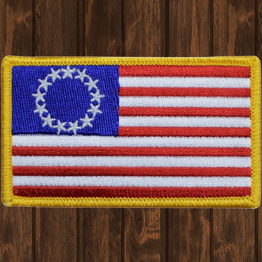 Betsy Ross Flag Embroidered Patch Iron On - Etsy
