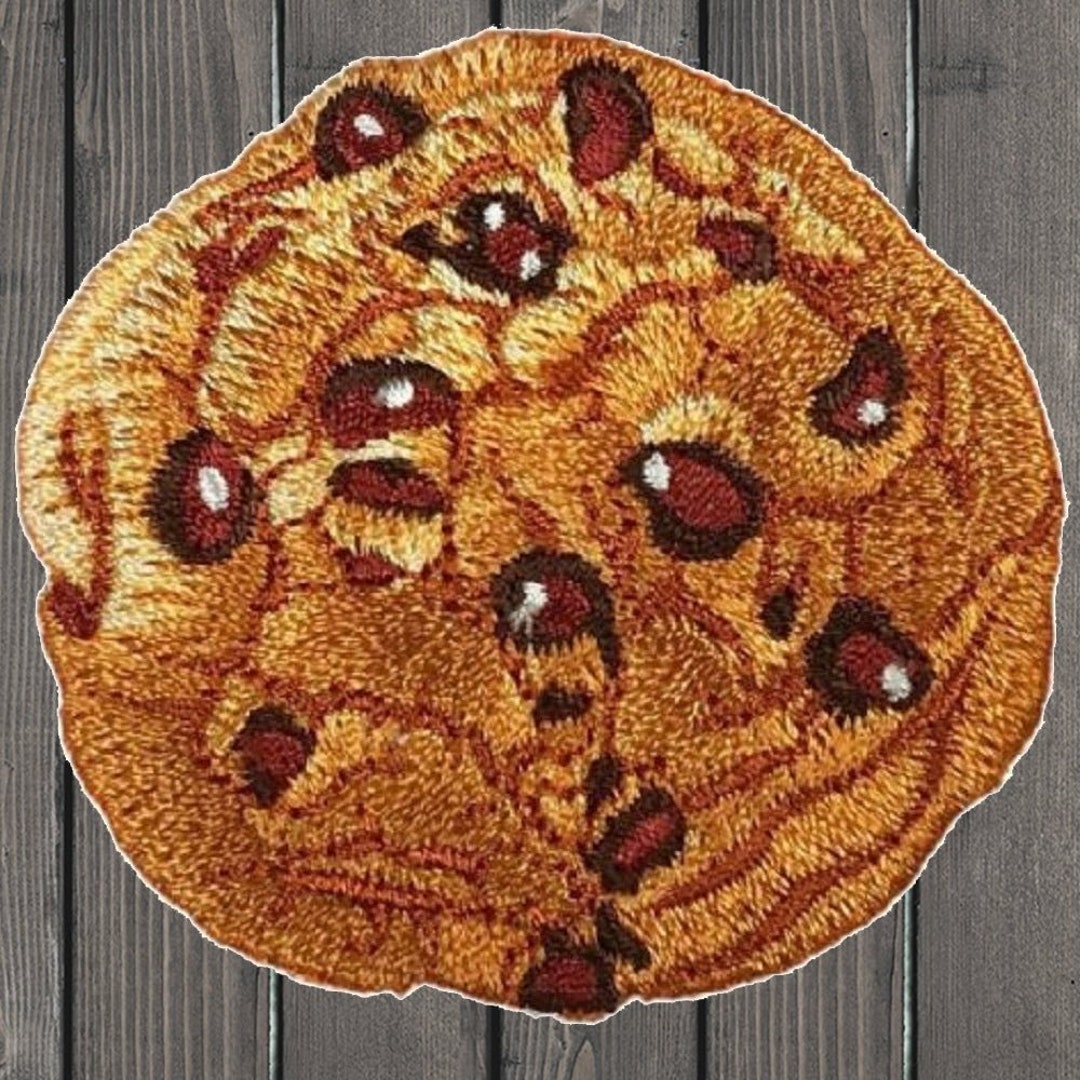 Chocolate Chip Cookie Embroidered Patch, 2" Iron on Baked Dessert Food ...
