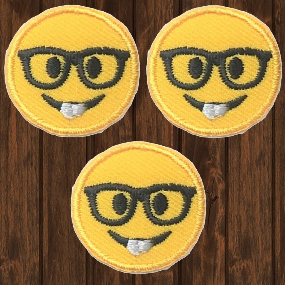 Nerd Embroidered Patch 3-pack Iron On - Etsy